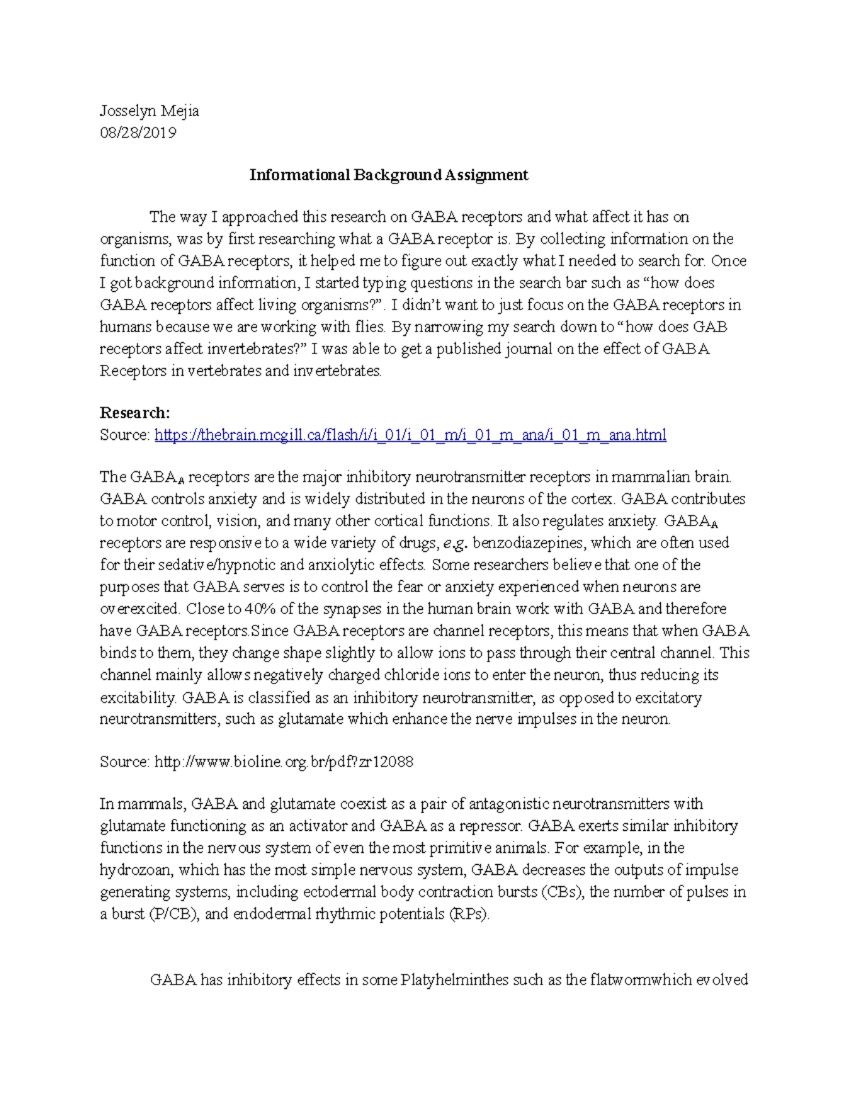 Informational Background Assignment - Josselyn Mejia 08/28 ...