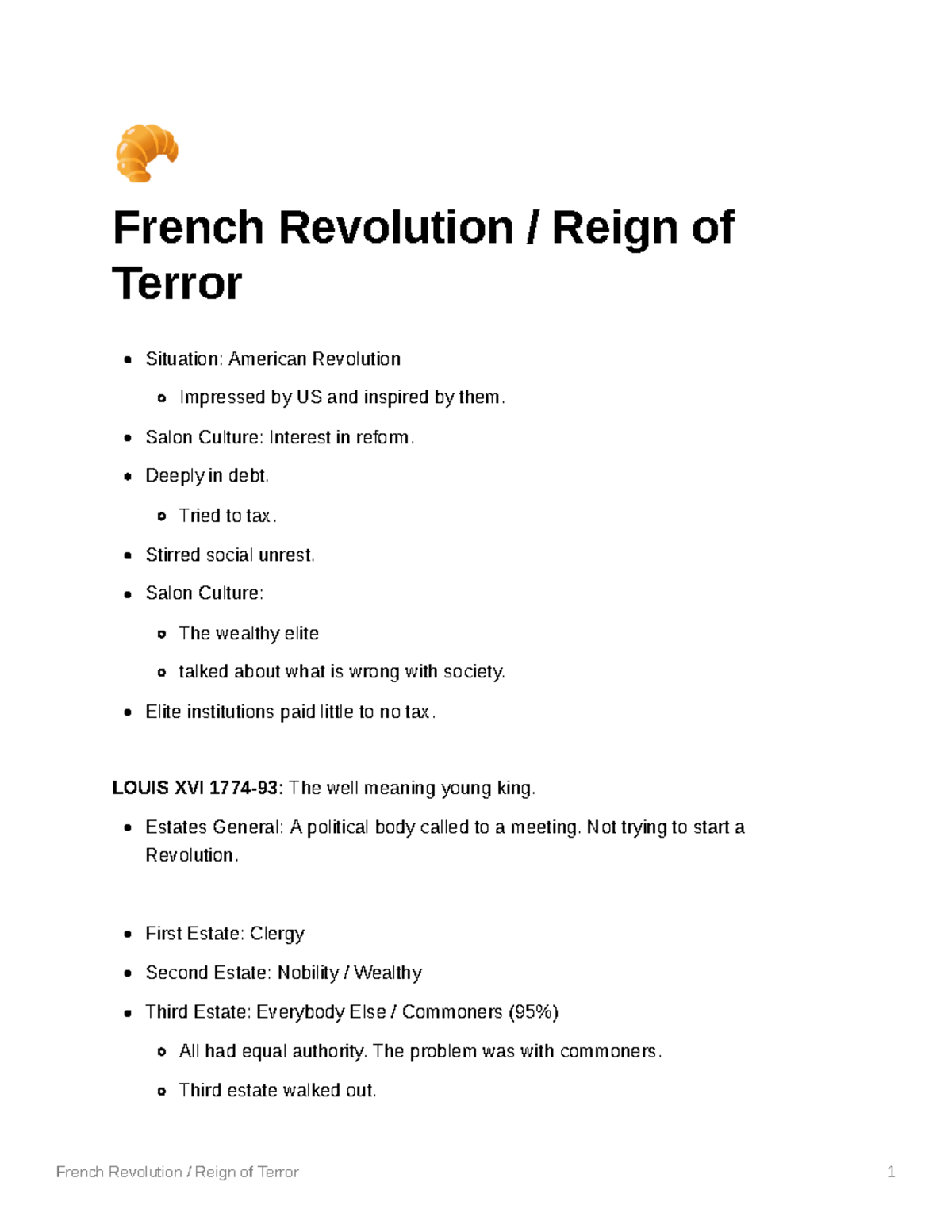 French Revolution Reign of Terror - French Revolution / Reign of Terror ...