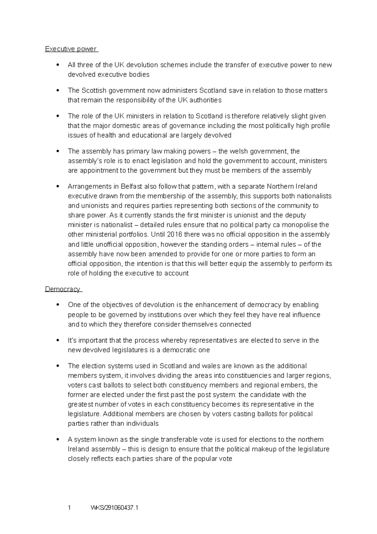 Constitutional and Administrative Law - Executive power - Executive ...