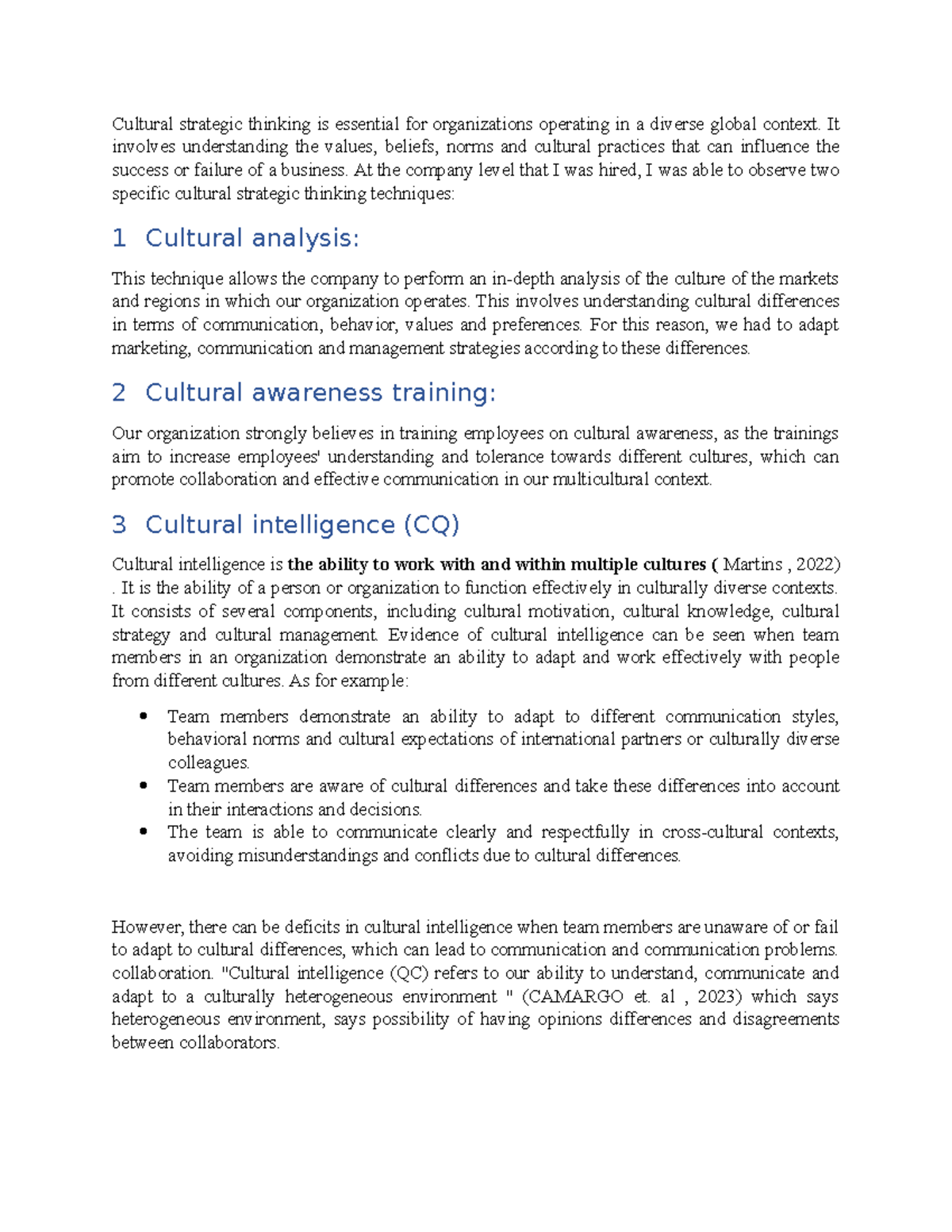 Discussion - Cultural strategic thinking is essential for organizations ...