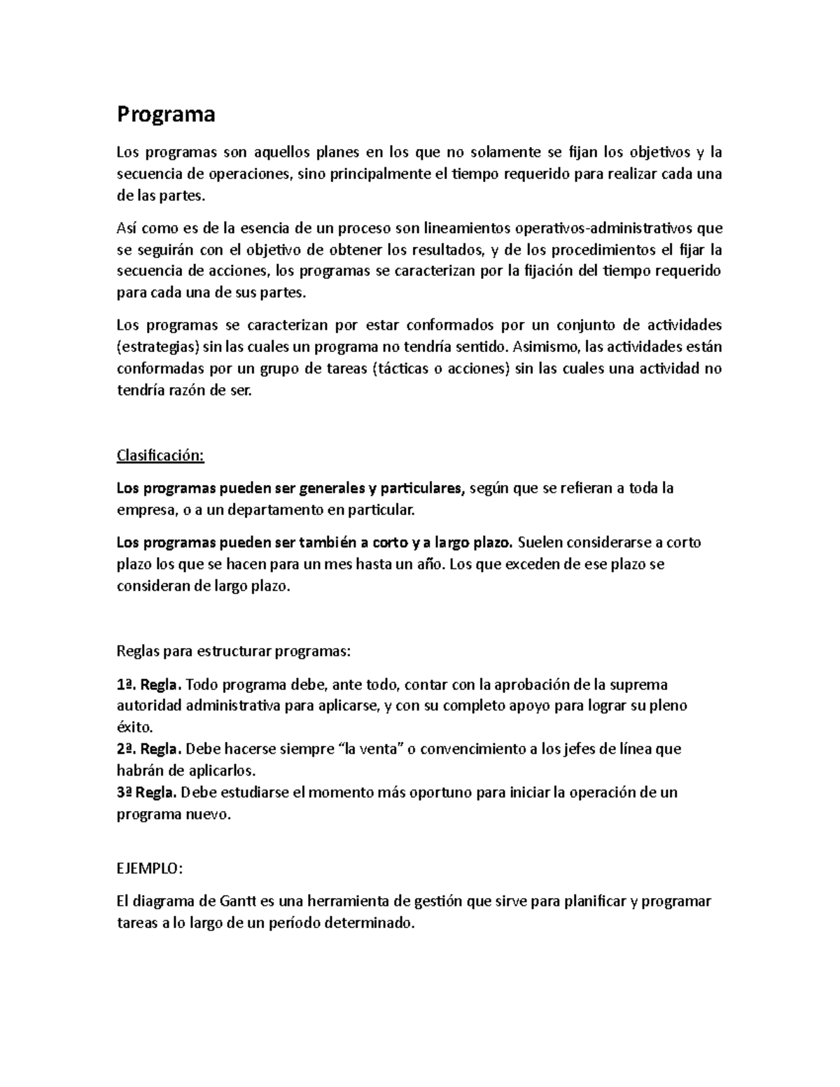 Programa - asdada - Programa Los programas son aquellos planes en los ...