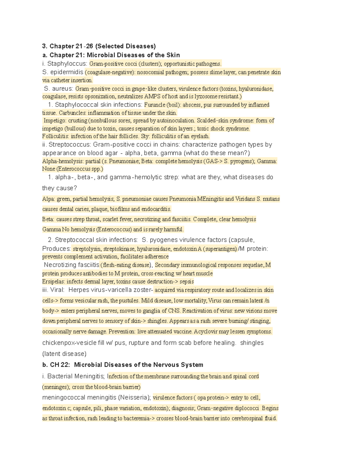 Chapter 21-26 Diseases - 3. Chapter 21‐26 (Selected Diseases) a ...