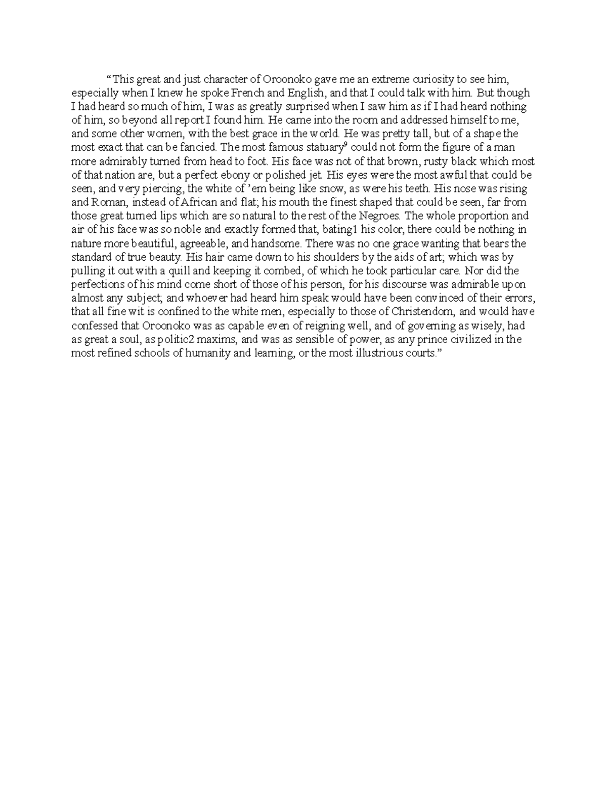 Annotation #8 - Annotated reading section - “This great and just ...