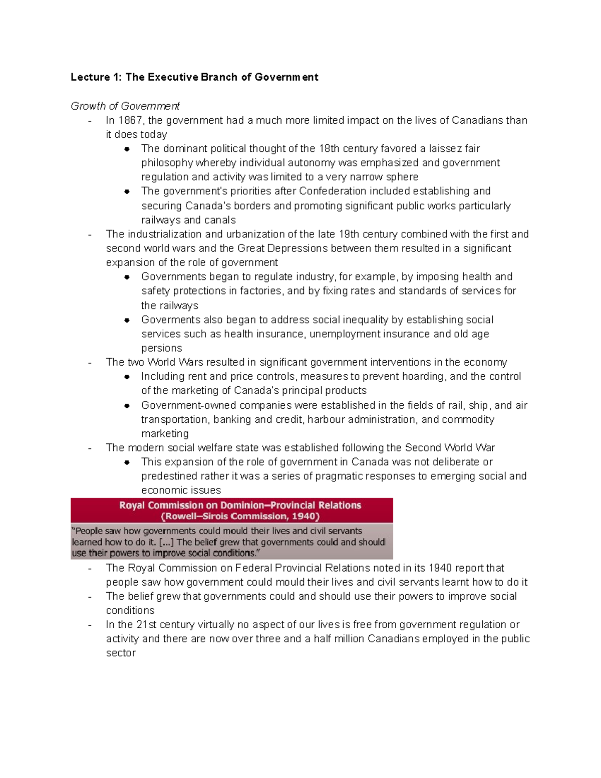 LAW 205 Module 5 Notes - Lecture 1: The Executive Branch of Government ...