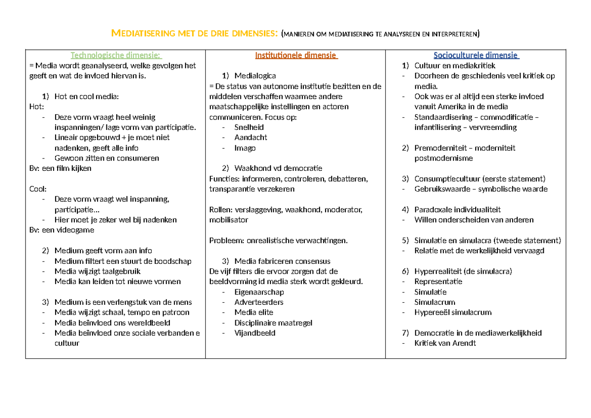 Mediatisering met de drie dimensies - MEDIATISERING MET DE DRIE ...