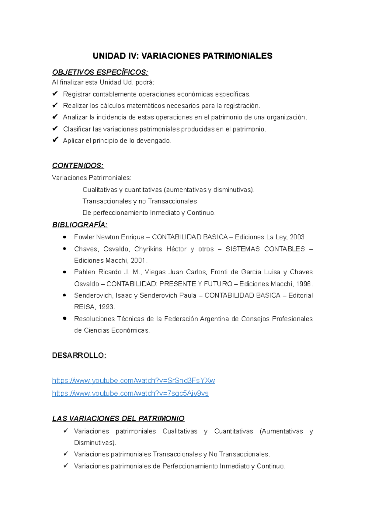 Unidad IV GUIA DE Estudios Variaciones Patrimoniales - UNIDAD IV ...