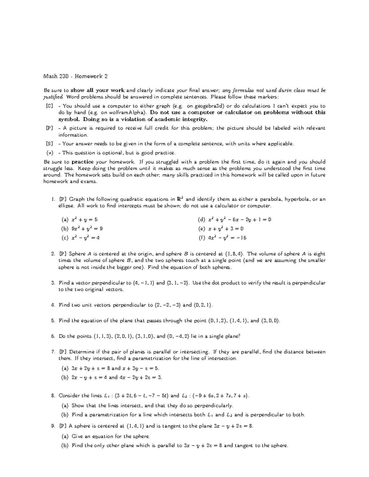 230 HW 2 - homework 2 - Math 230 - Homework 2 Be sure to show all your ...
