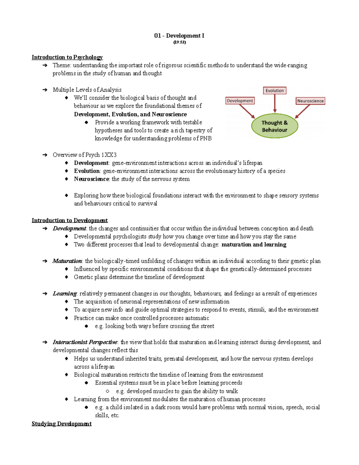 01 - Development I II - Module notes, nearly verbatim, good for Ctrl+F ...