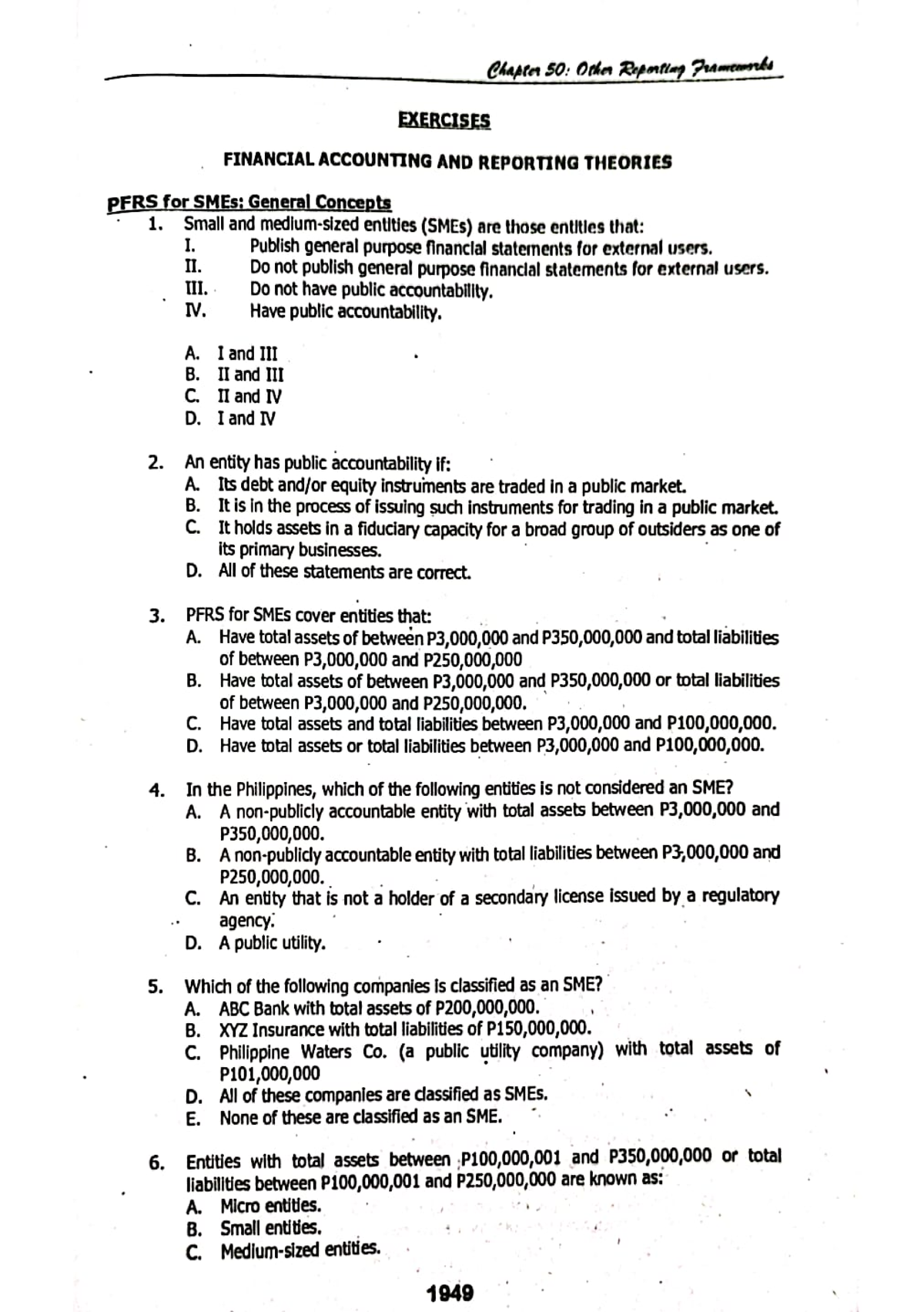 SME Definition&FS - Summary Accounting for Business Combination - Studocu