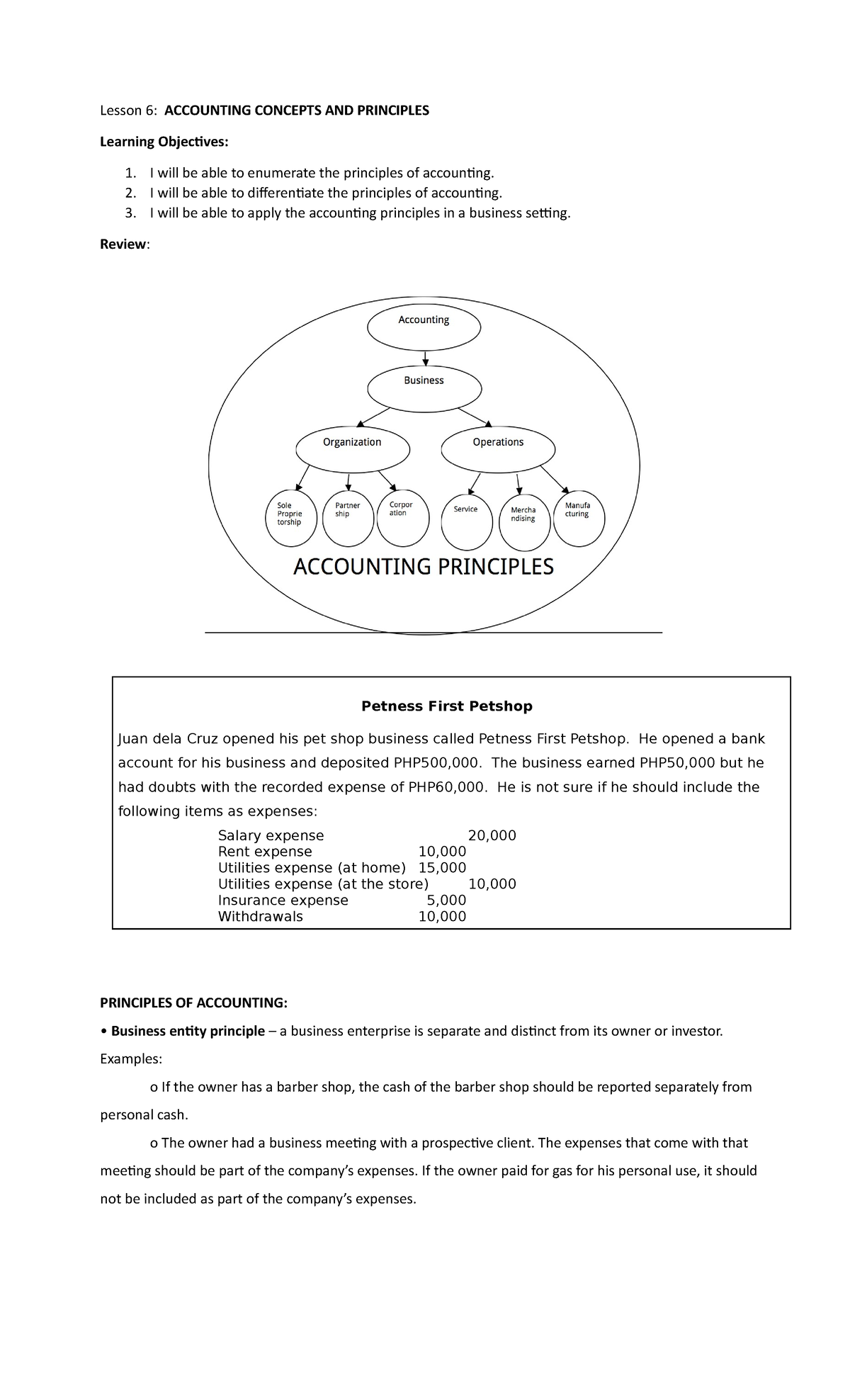 Accounting concepts and principles - Lesson 6: ACCOUNTING CONCEPTS AND ...