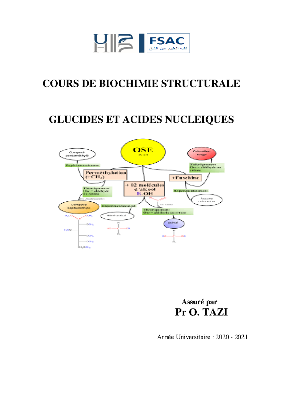 Cours DE Biochimie Structurale 1 - COURS DE BIOCHIMIE STRUCTURALE ...