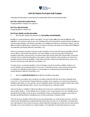 HUM 102 Module Three Short Answer Assignment - HUM 102 Module Three ...