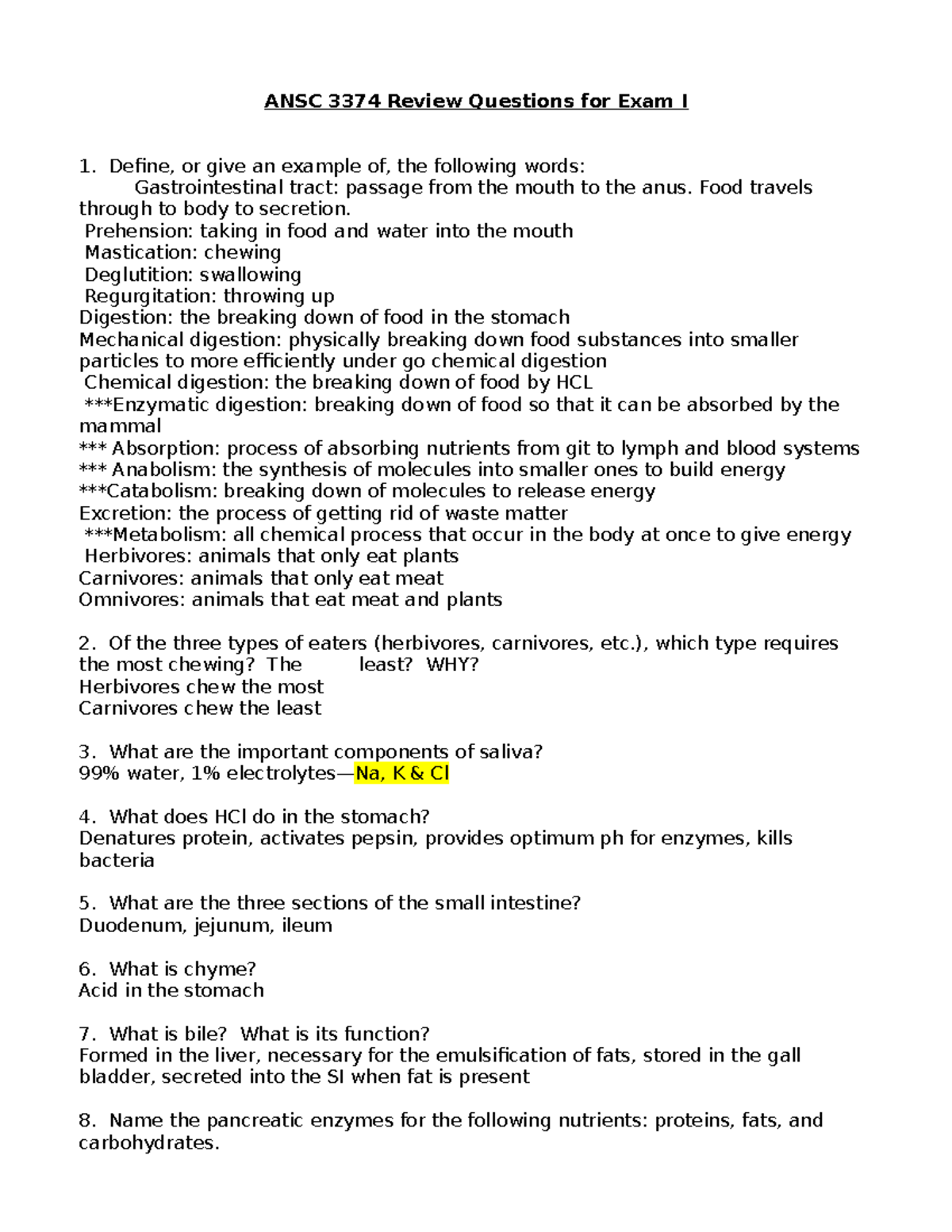 ANSC 3374 Review Questions for Exam I F 2021 - ANSC 3374 Review ...