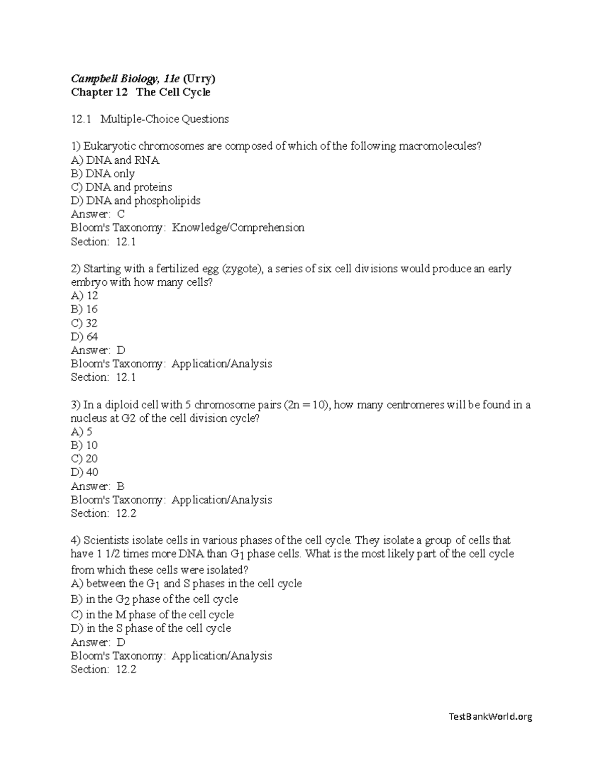 Chapter 12 - This contains practice multiple choices + questions ...