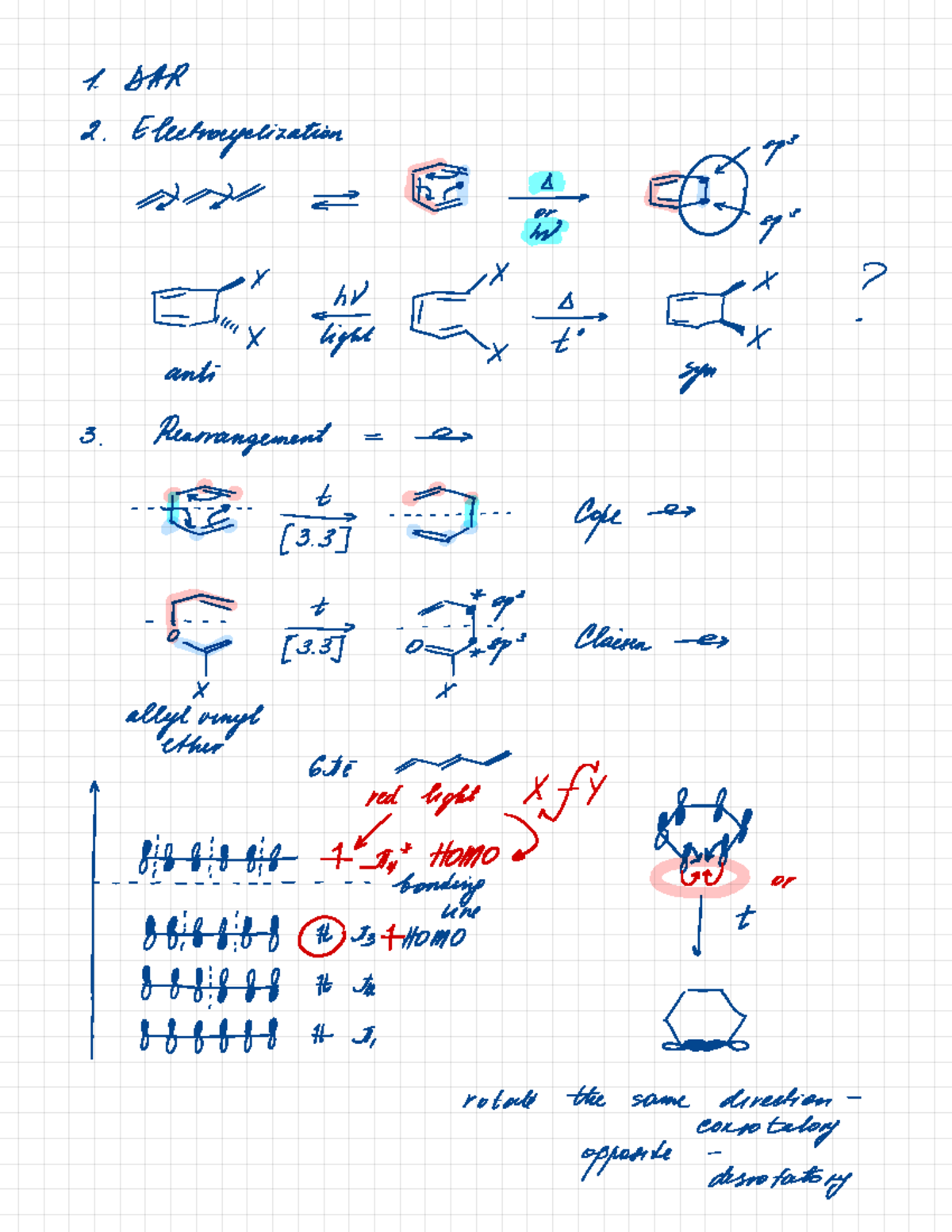 234 - R6 Pericyclic Key - Yermolina Chem 234 Lecture 6 review - 1- DAR ...