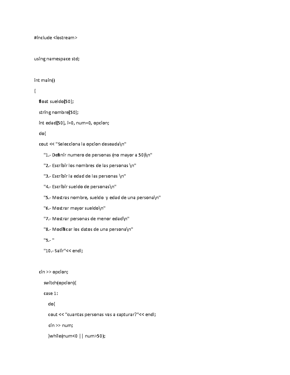 Proyecto 3 - Nota: 10 - #include using namespace std; int main ...