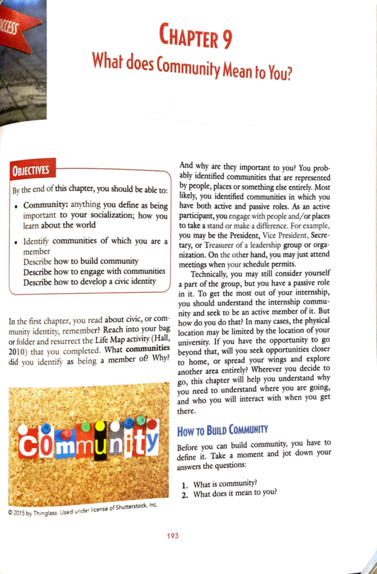 Prof dev chpt 9 - Assignment - CHAPTER 9 What does Community Mean to ...