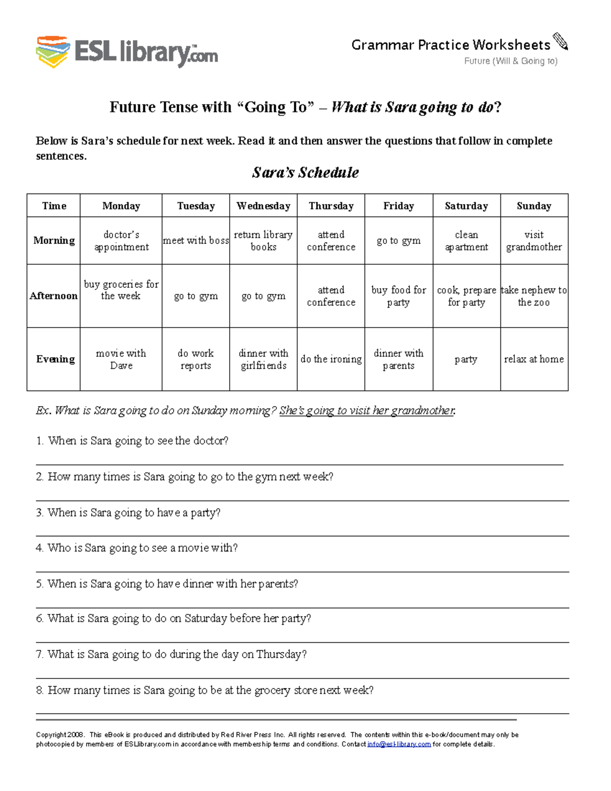 Future Going TO - ingles basico - Future Tense with “Going To” – What ...