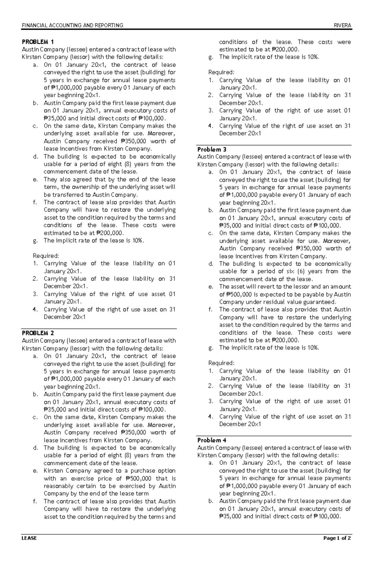 Module Lease 10212024 - far notes - FINANCIAL ACCOUNTING AND REPORTING ...