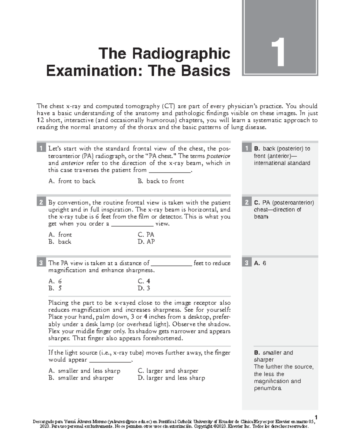 Felson Radiografía báscia - 1 The Radiographic Examination: The Basics ...