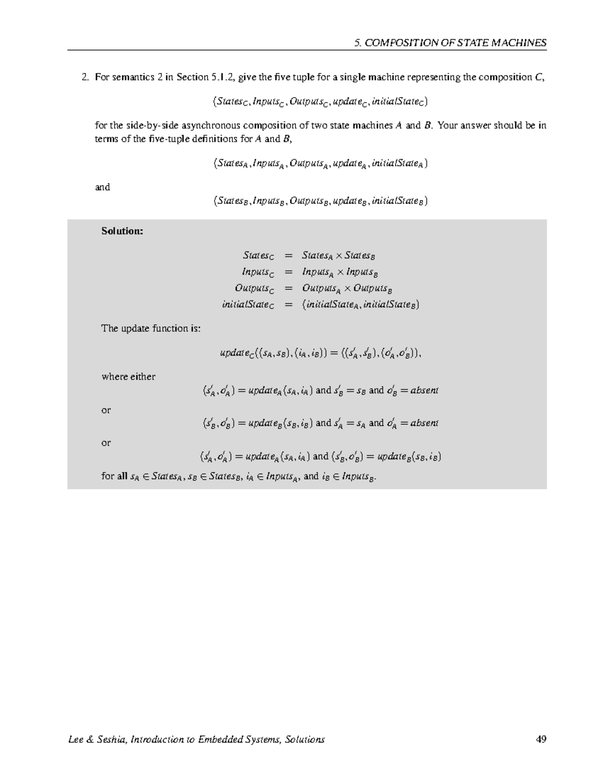 New 2 - practice - 5. COMPOSITION OF STATE MACHINES 2. For semantics 2 ...
