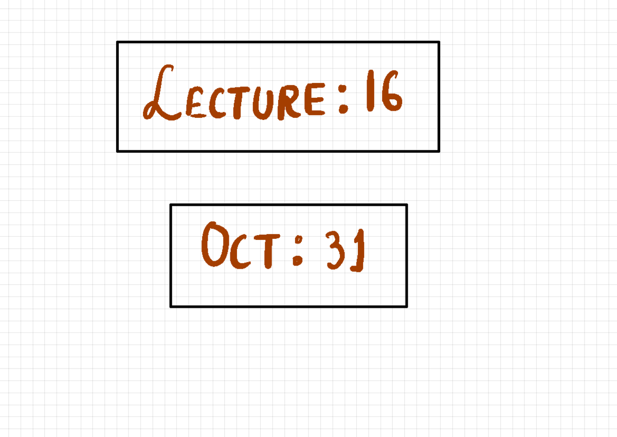 Lecture 16 - notes - LECTURE : 16 OCT : 31 RECALL : *. = (1 , 2 , 3 ...