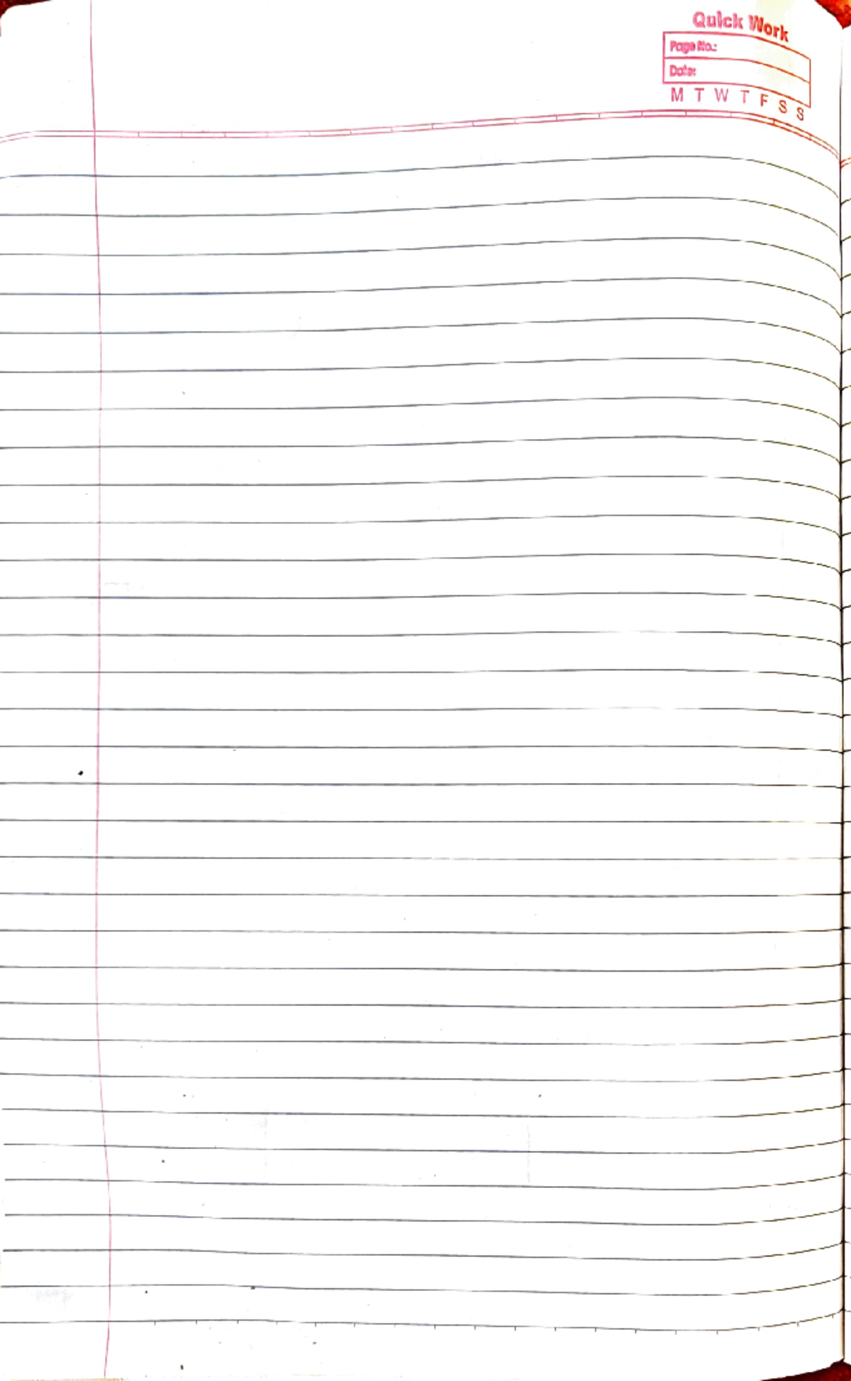 DL Unit 1 - Notes - Quick Work Page No. Data: MTWTFSS Quick Work Page ...