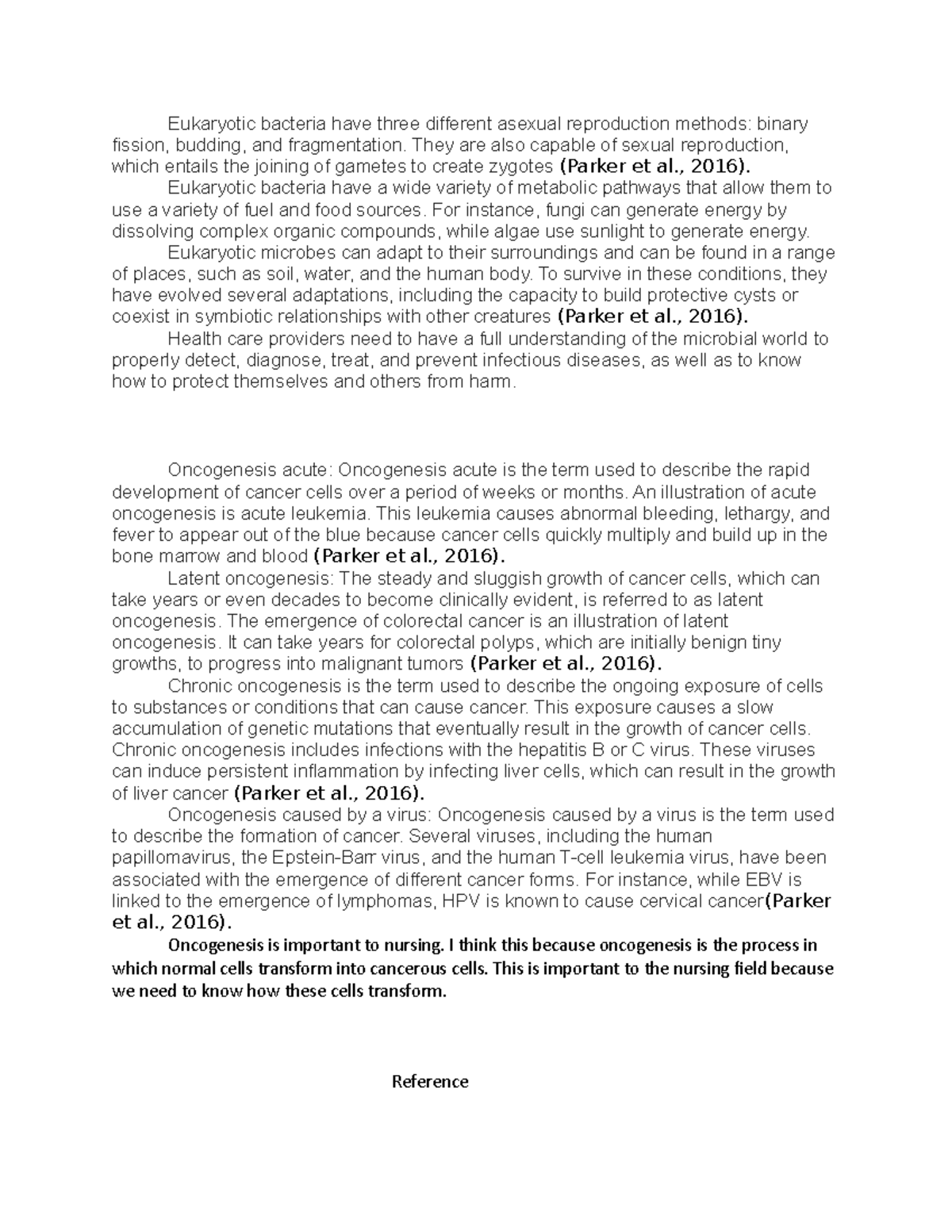 Micro week 6 - Eukaryotic bacteria have three different asexual ...