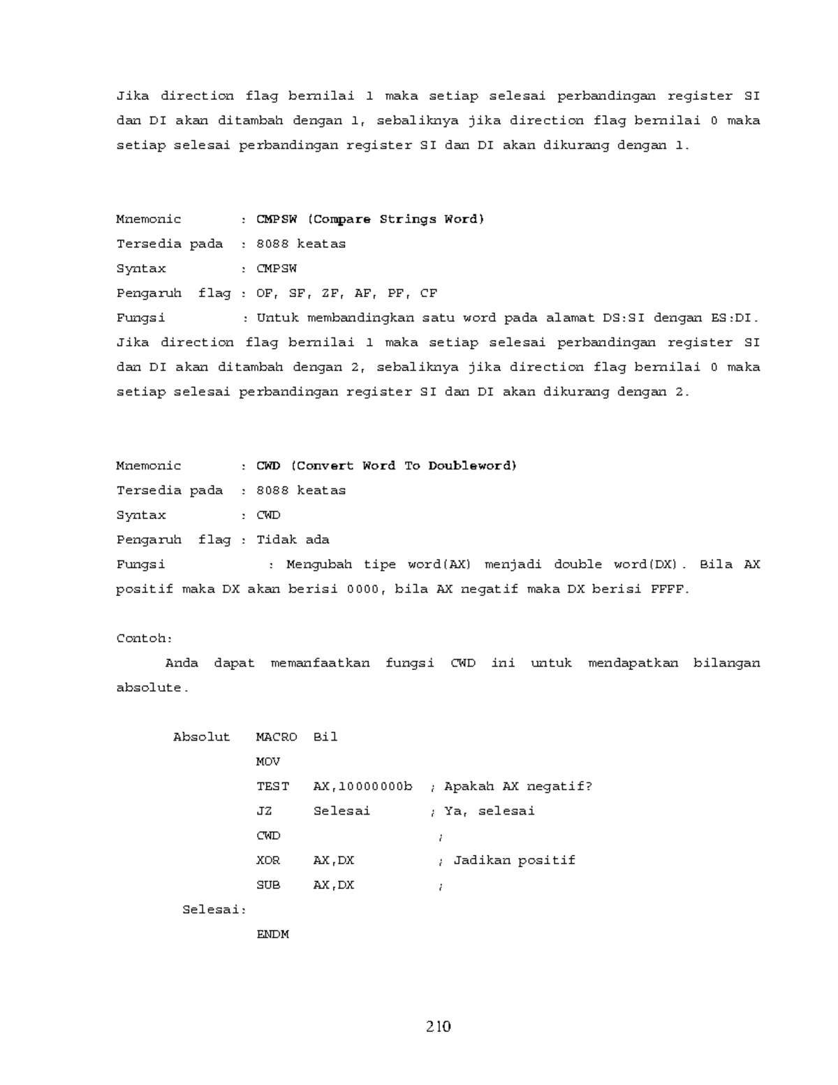 Tutorial Emulator 8086-43 - Jika direction flag bernilai 1 maka setiap ...