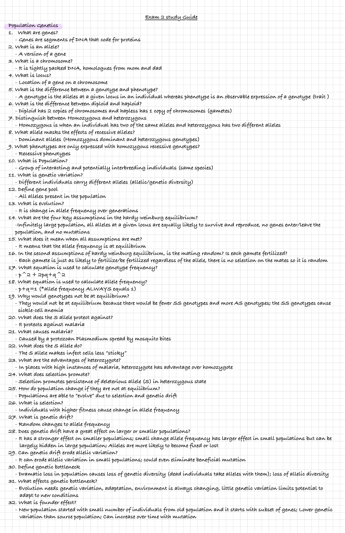 Exam 2 study guide - questions and answers for chapters 11-15 - Exam 2 ...