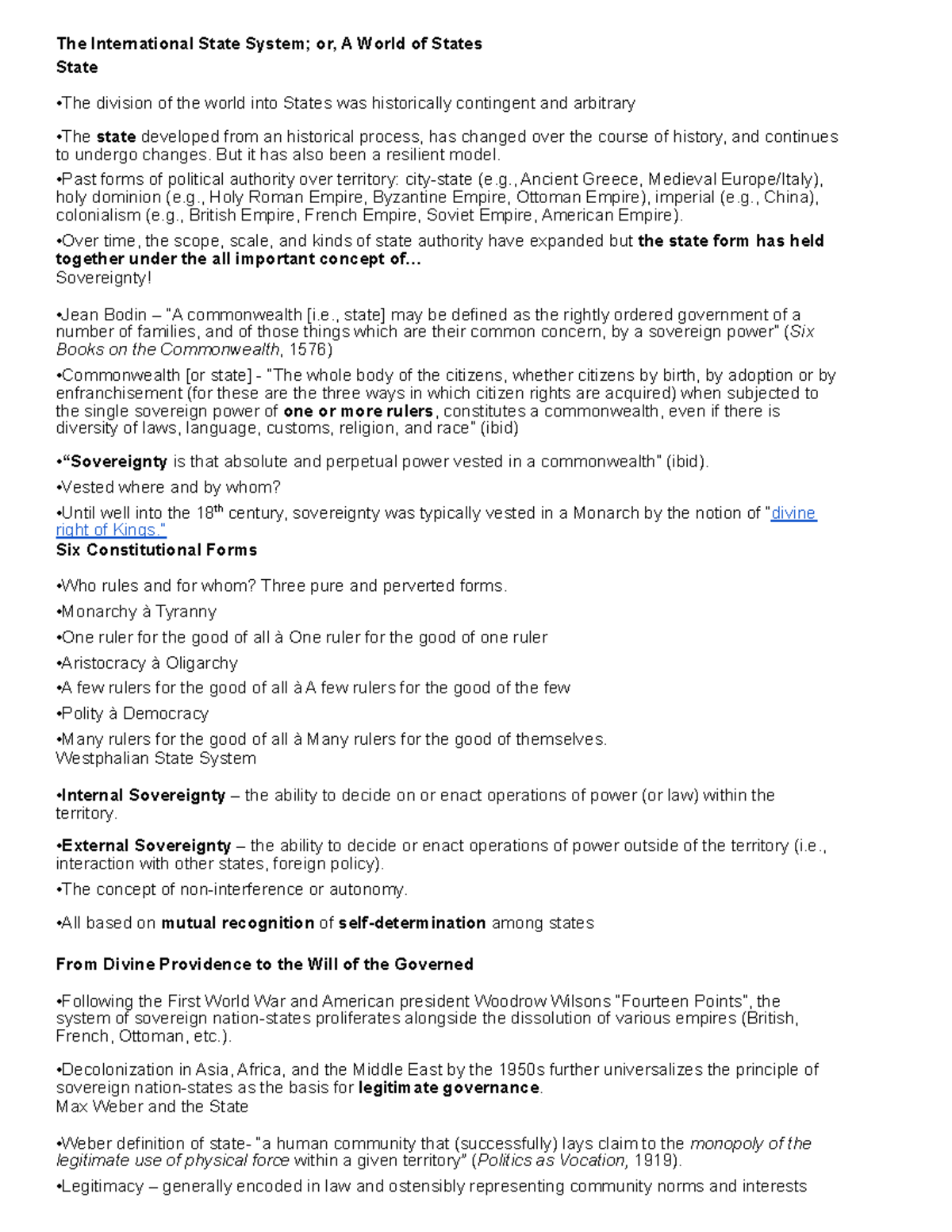 World Poltics week 2 - Dr. Eyal Bar - The International State System ...