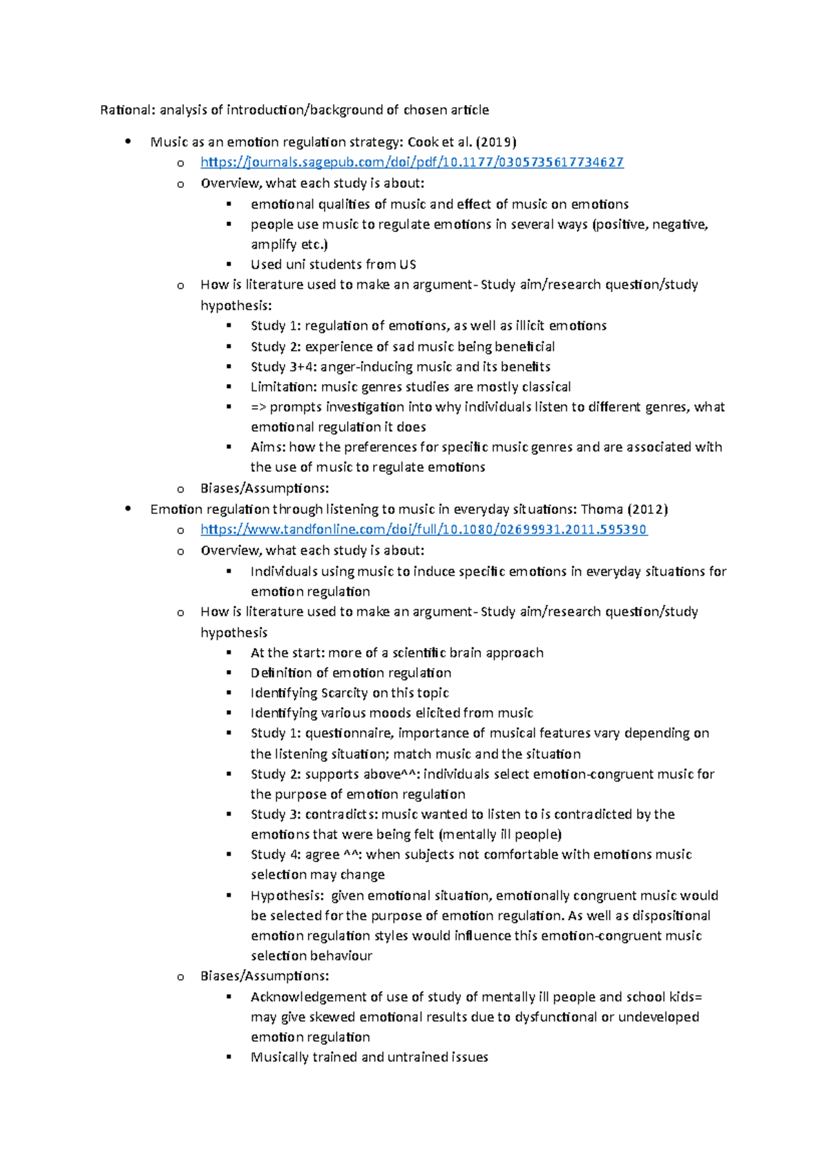 Rationale - Assignment - Rational: analysis of introduction/background ...
