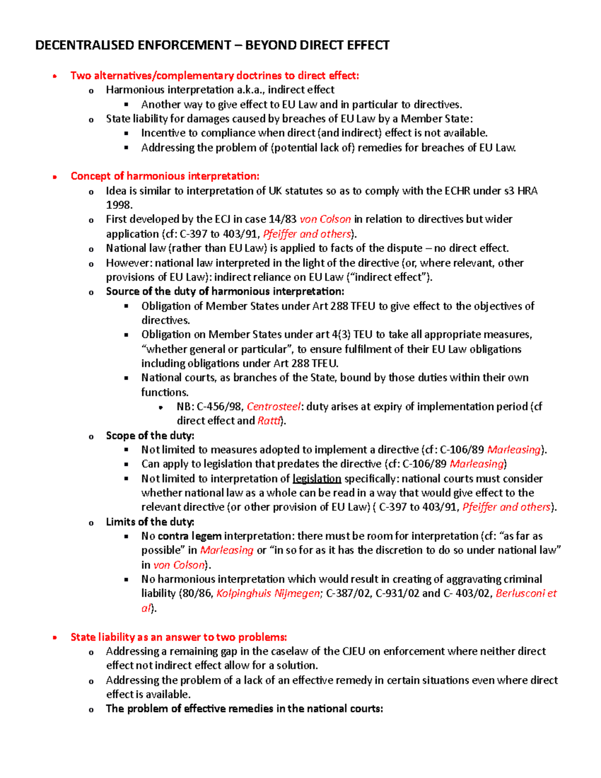 Decentralised Enforcement – Beyond Direct Effect - DECENTRALISED ...