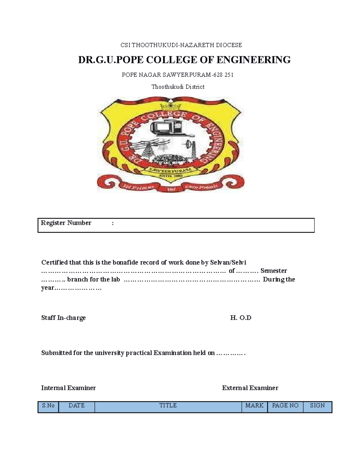 CN lab manual 21 regulation - CSI THOOTHUKUDI-NAZARETH DIOCESE DR.G.U COLLEGE OF ENGINEERING ...