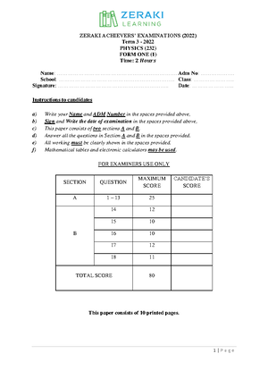 FORM TWO Physics Handbook - PHYSCIS FORM 2 HANDBOOK Page 2 of 106 FOR ...