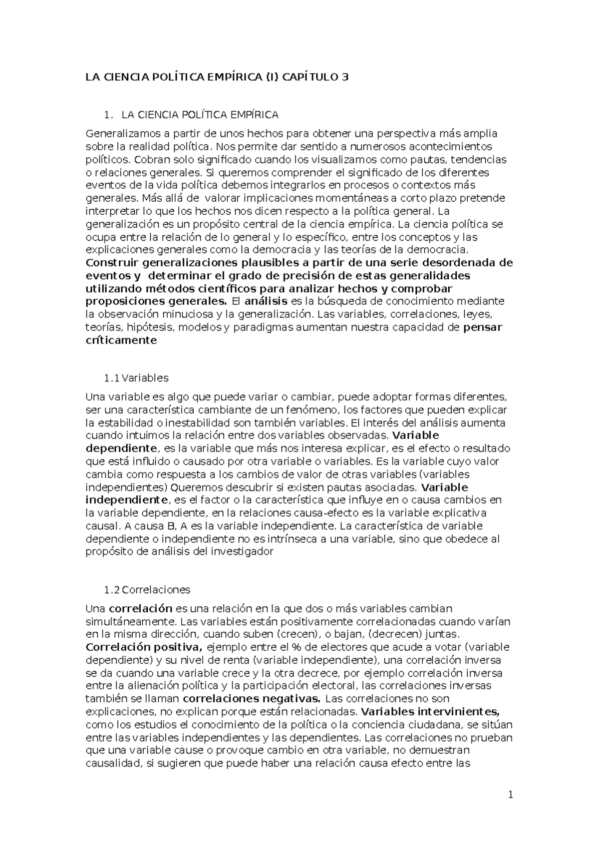 Política y ciencia política Michael Sodaro - LA CIENCIA (I) 3 1. LA ...