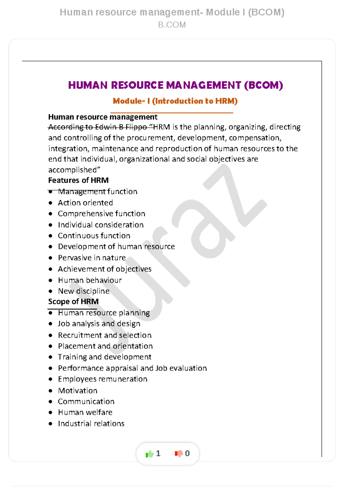 Human-resource-management-module-i-bcom compress - Human resource ...