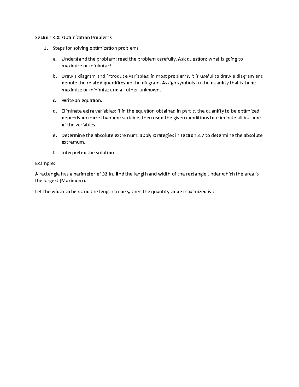 Math 135 Section 3 - problems - Sec$on 3: Op$miza$on Problems 1. Steps ...