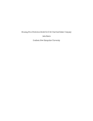 MAT 240 Module Two Assignment Template - Selling Price and Area ...