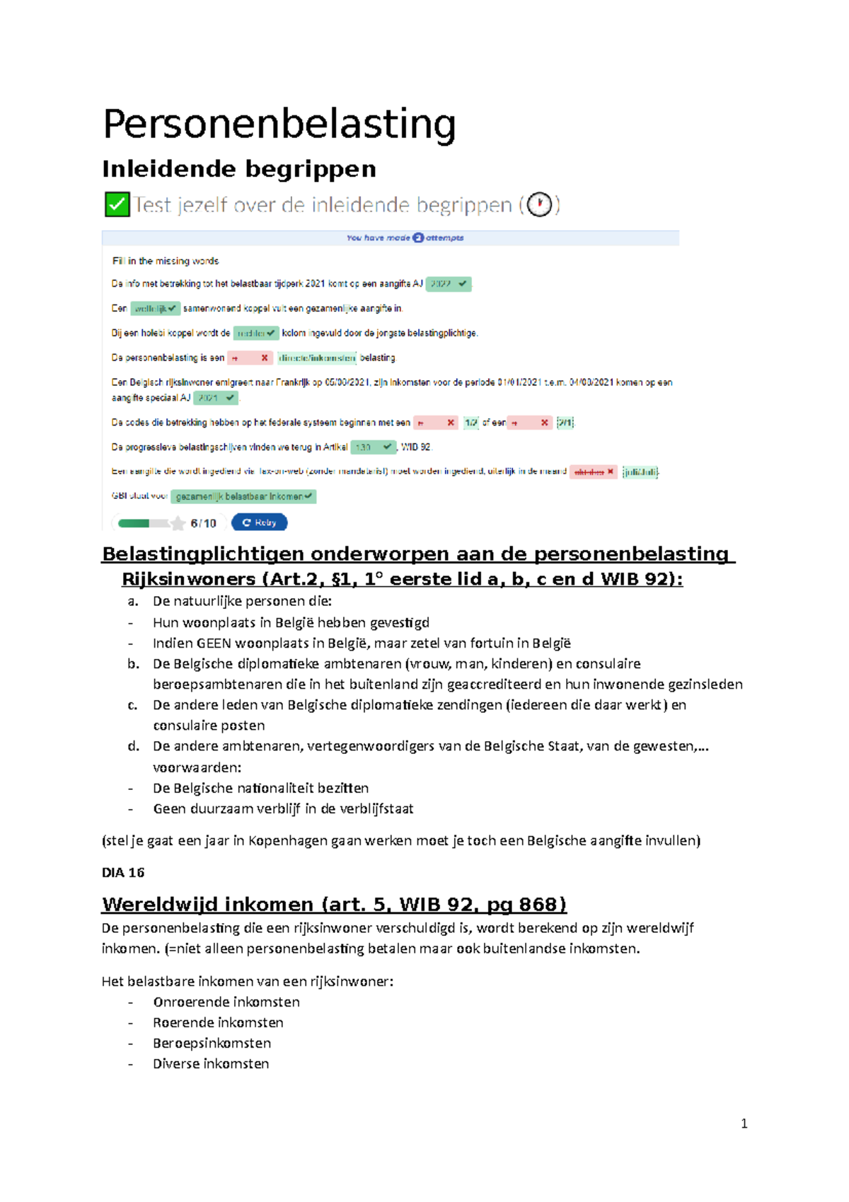 Personenbelasting sv - Personenbelasting Inleidende begrippen ...