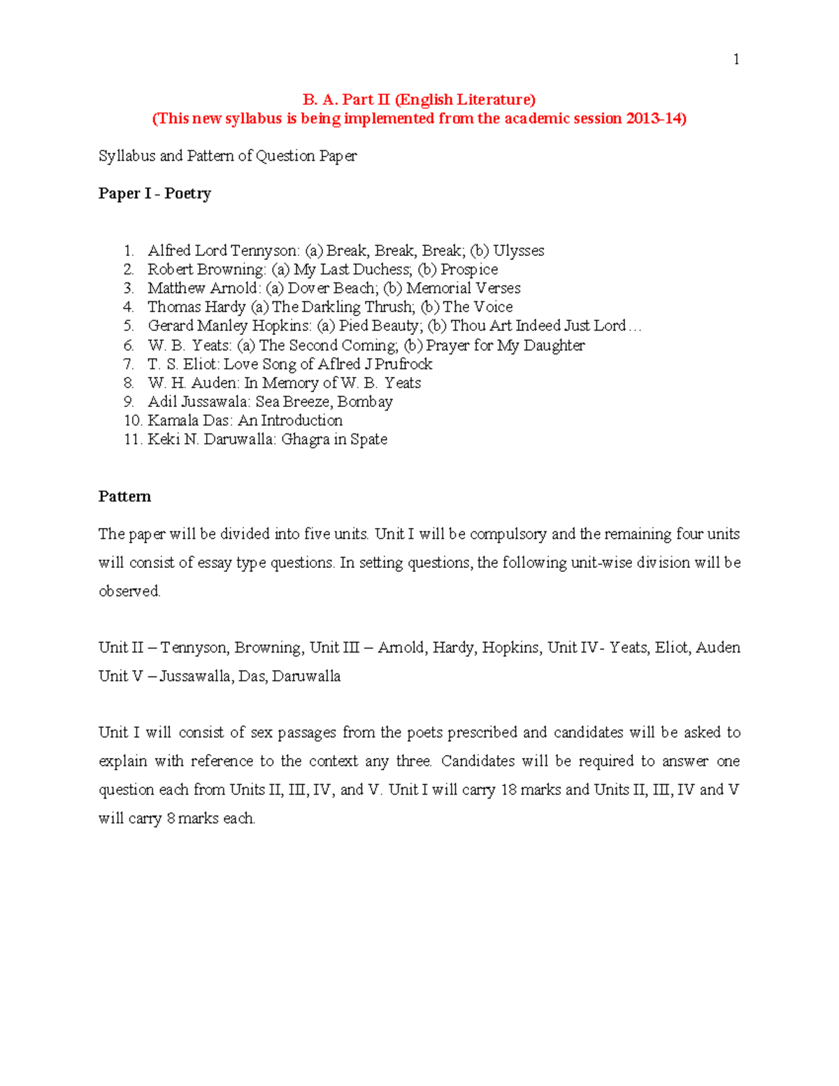 BA-II-Poetry - Good work - B. A. Part II (English Literature) (This new ...