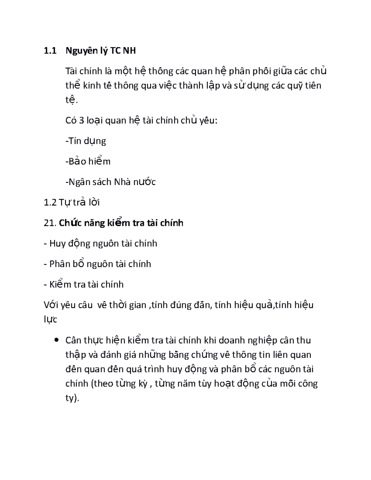 Nguyên lý TC NH - Bài thi kết thúc môn - 1 Nguyên lý TC NH Tài chính là m ột h ệ thốống các quan ...