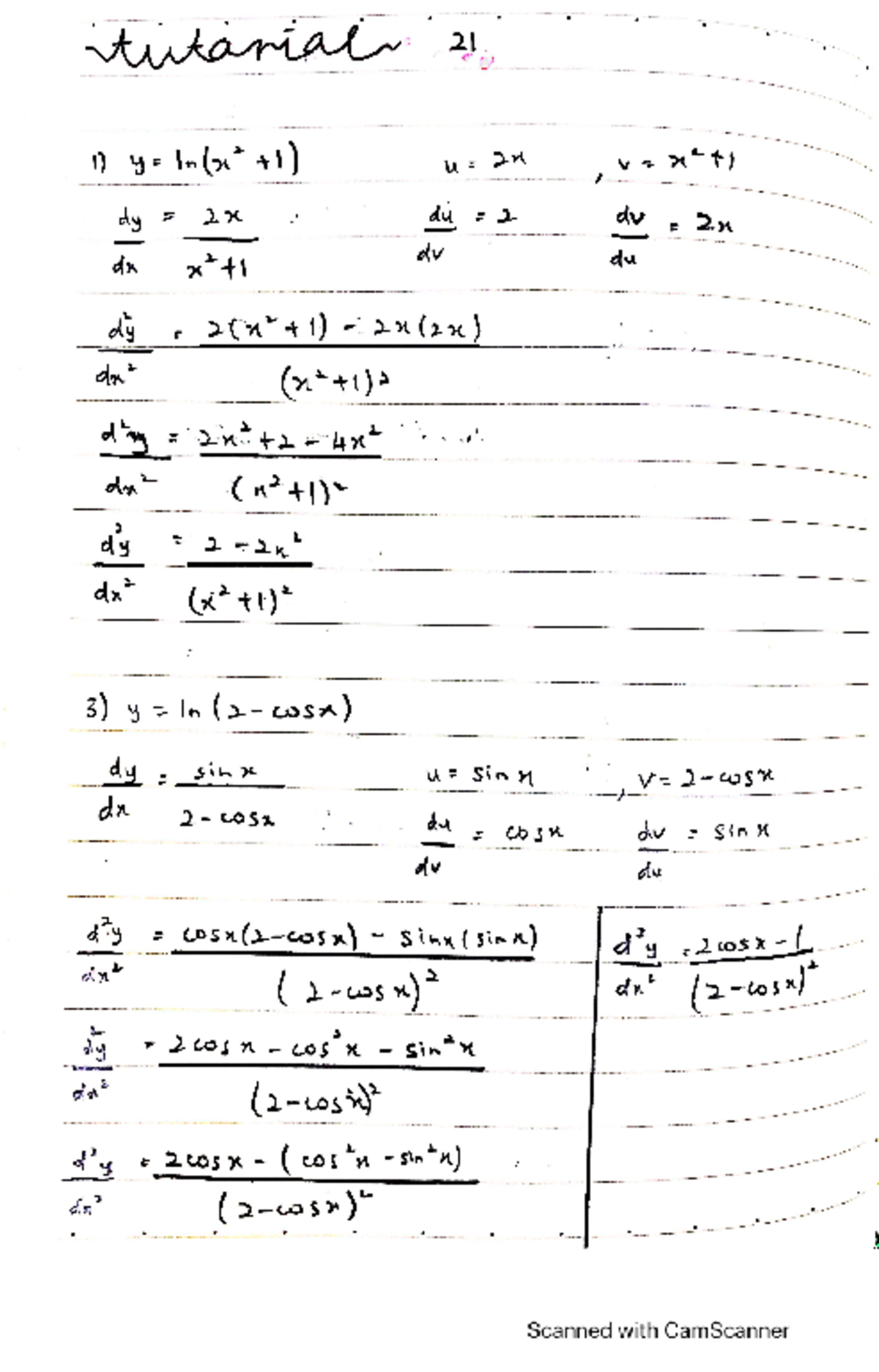 Tuto21 - Calculus I - UiTM - Studocu