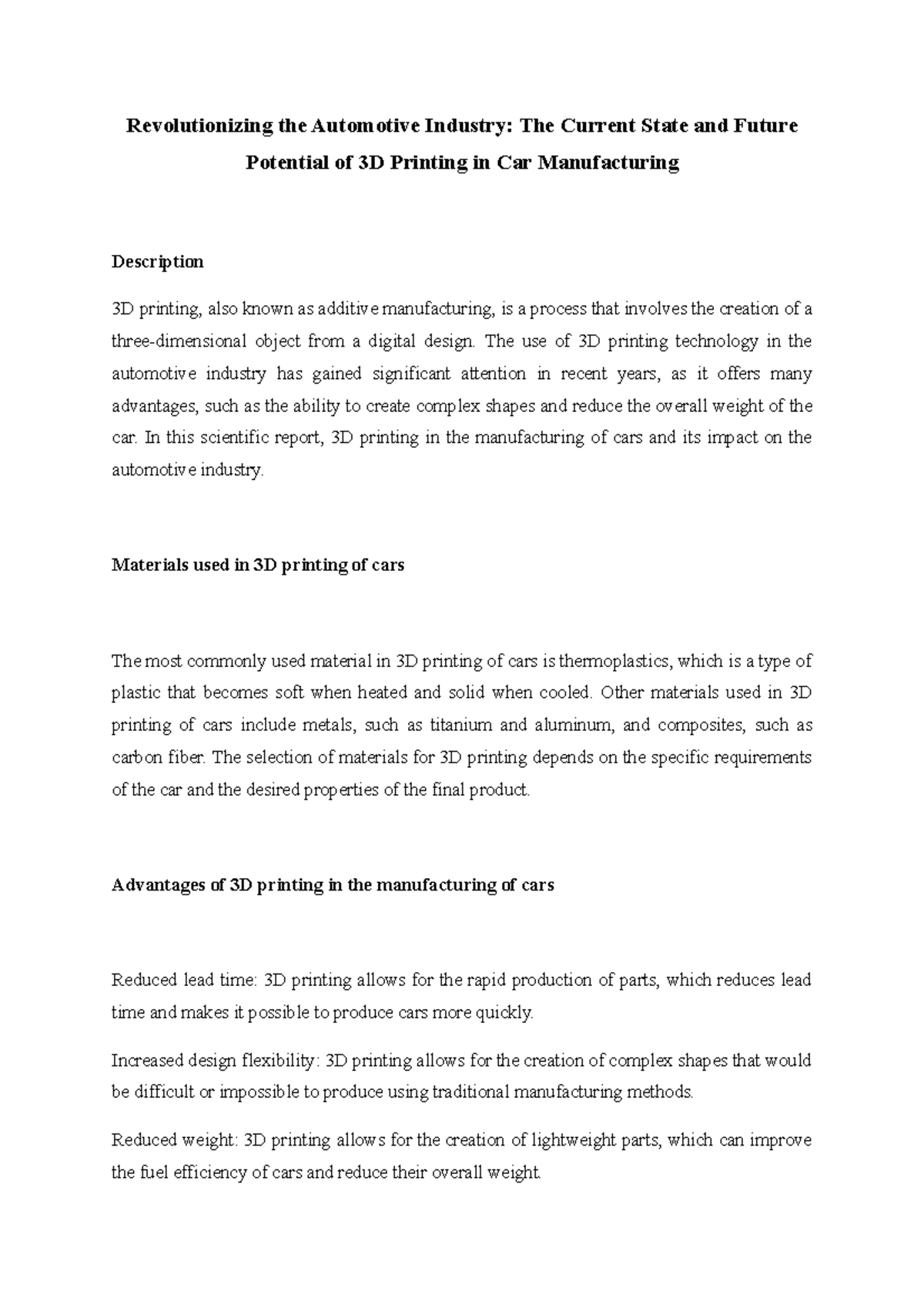 Revolutionizing the Automotive Industry - notes - Revolutionizing the ...