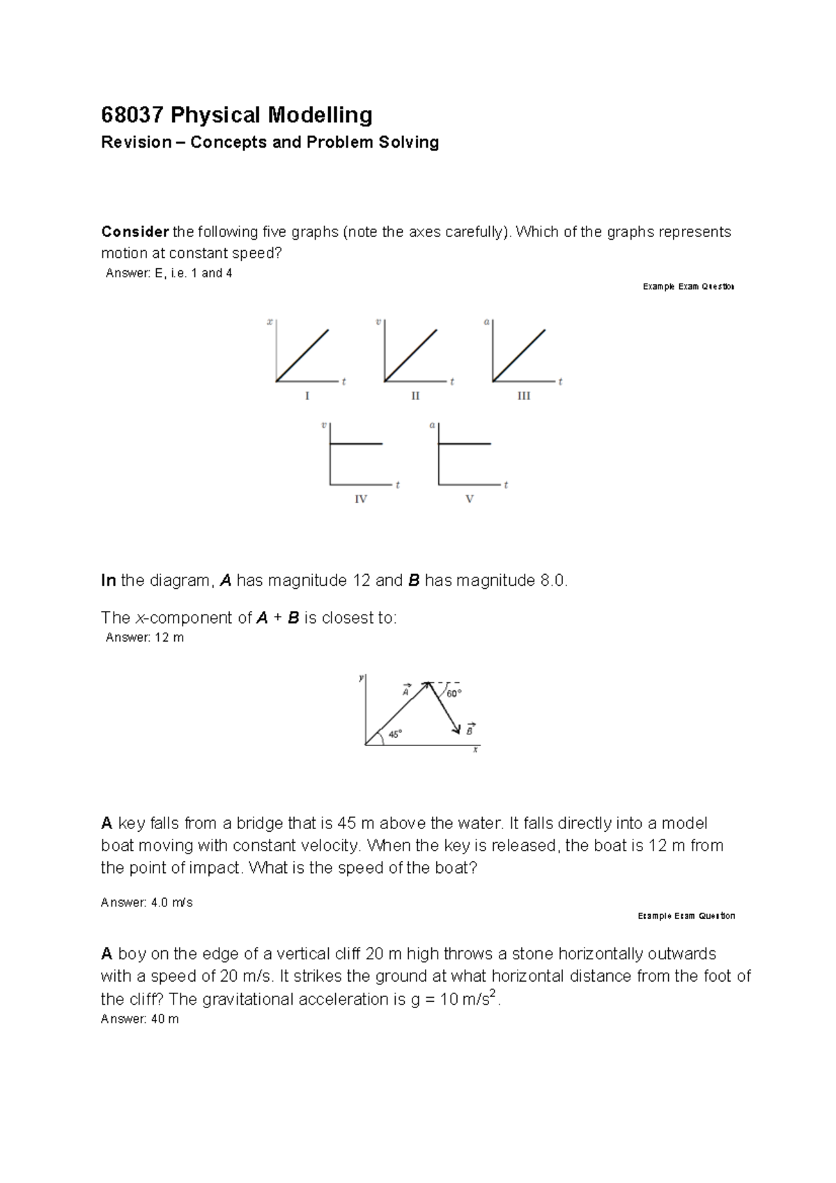 Practical - revision – concepts and problem solving - 68037 Physical ...