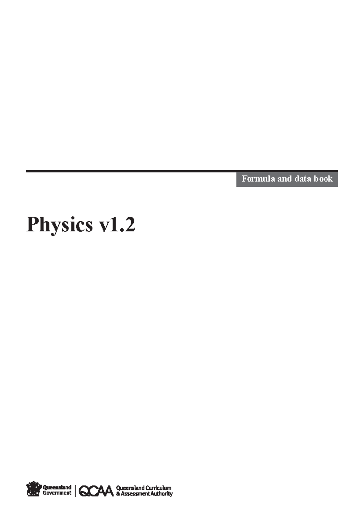 Snr physics 21 formula data book - Formula and data book Physics v1. 1 ...