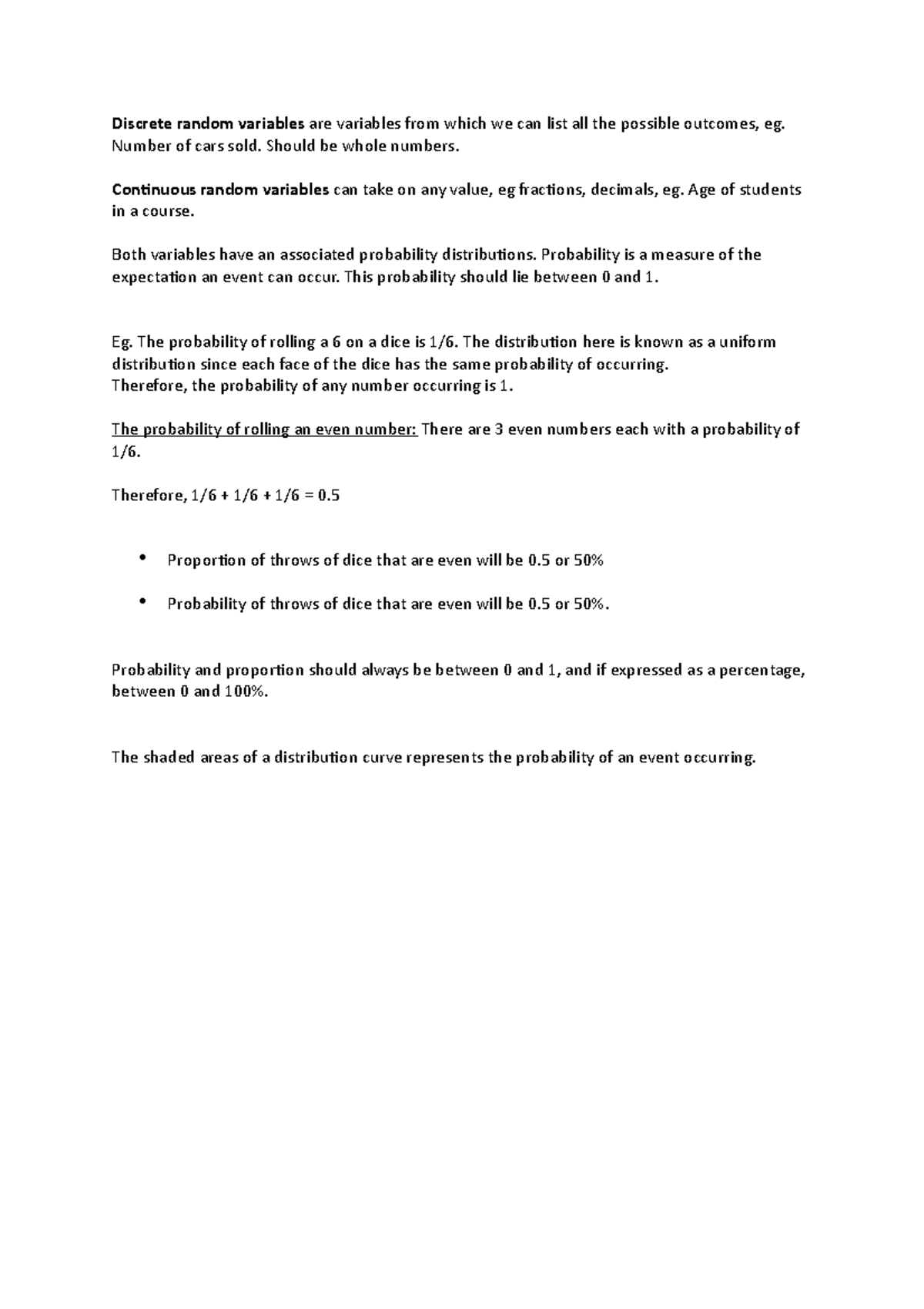 Lecture 3 distributions - Discrete random variables are variables from ...
