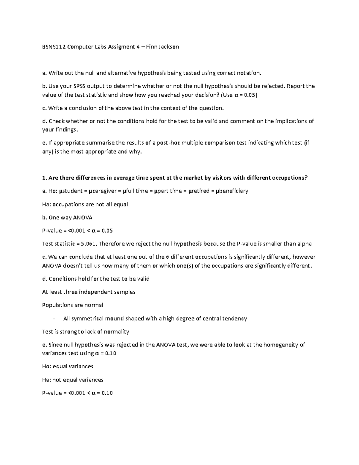 112 Labs - some lab screenshot from one of the labs - BSNS112 Computer Labs Assigment 4 – Finn ...