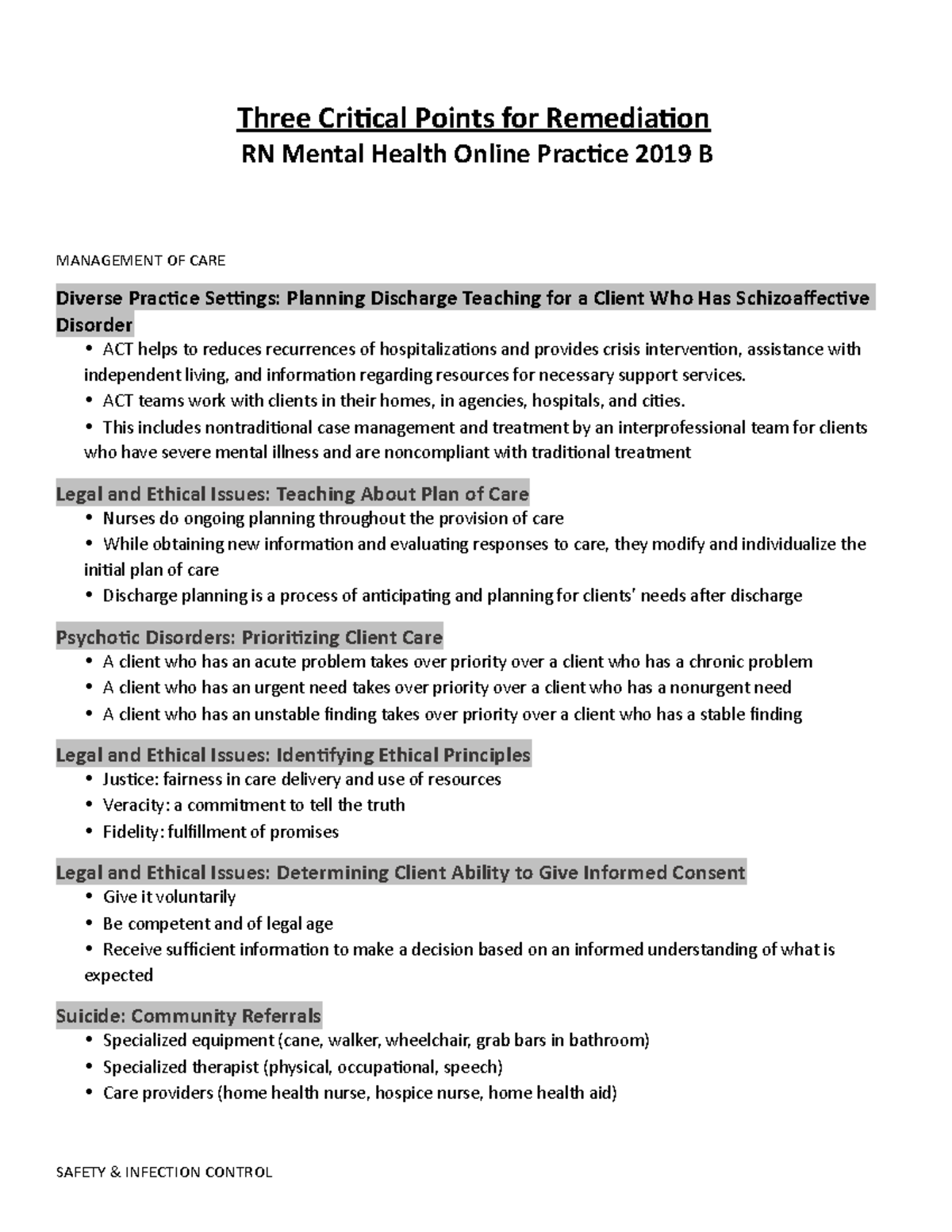 3 Critical Points RN Mental Health Online Practice 2019 B - Three ...