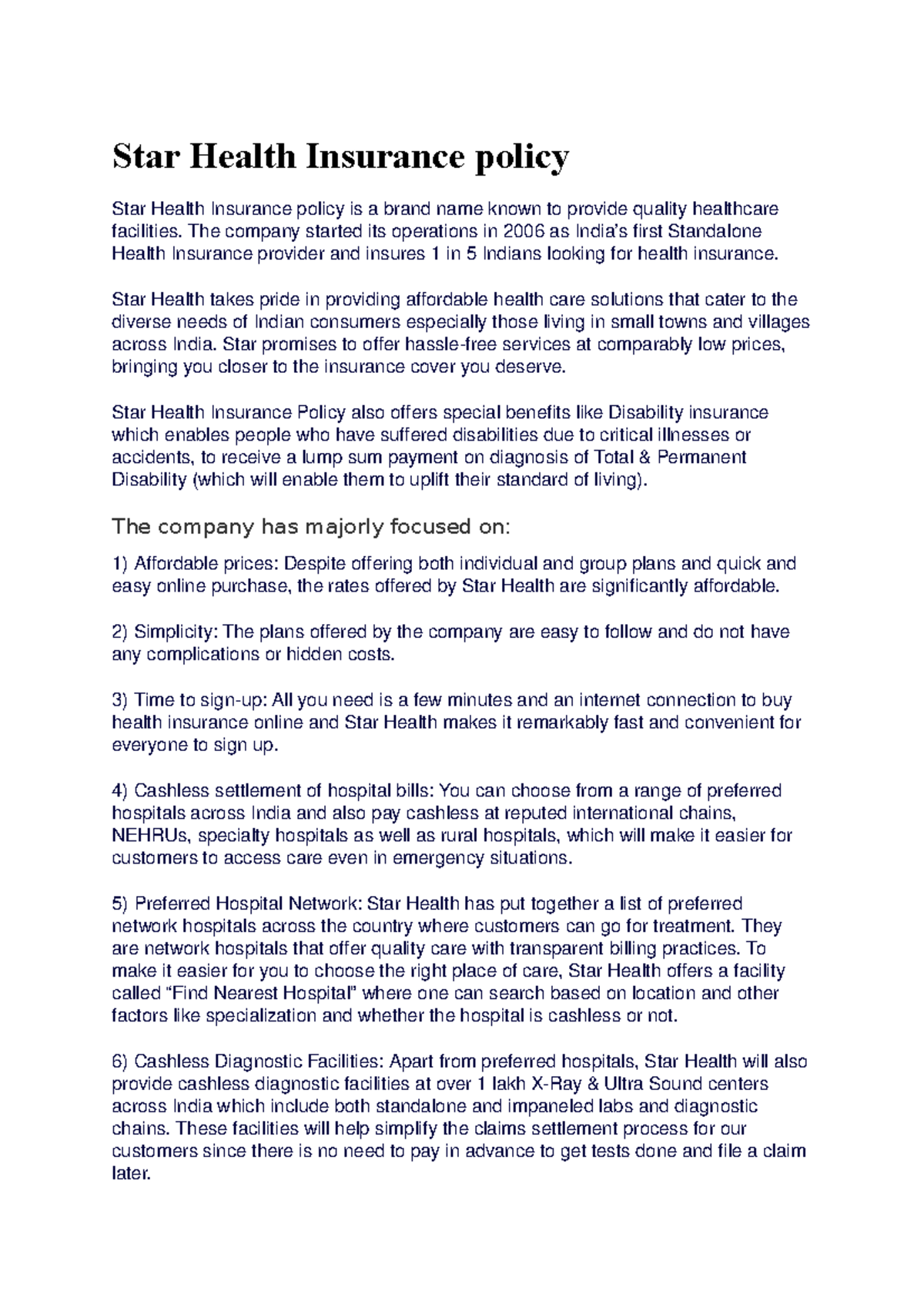 Star Health Insurance policy - Fundamentals Of Insurance - Delhi ...